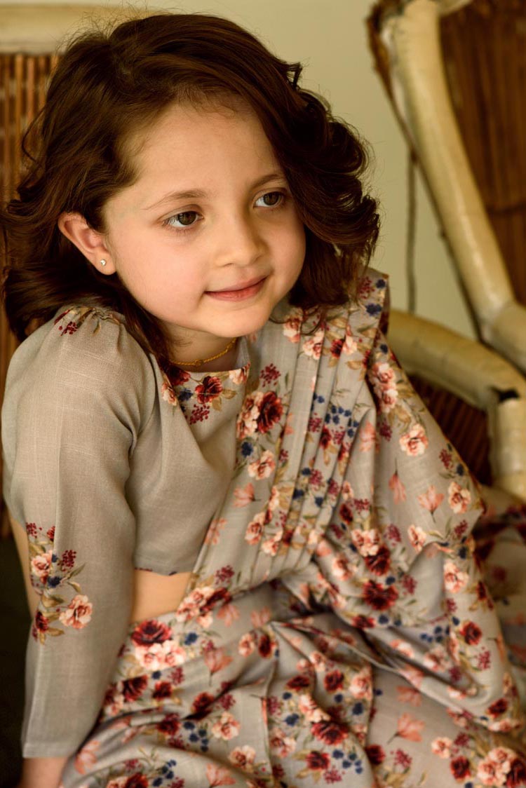 Laurel Green Dhoti Saree & Top Kids (Clearance) – Pasha India