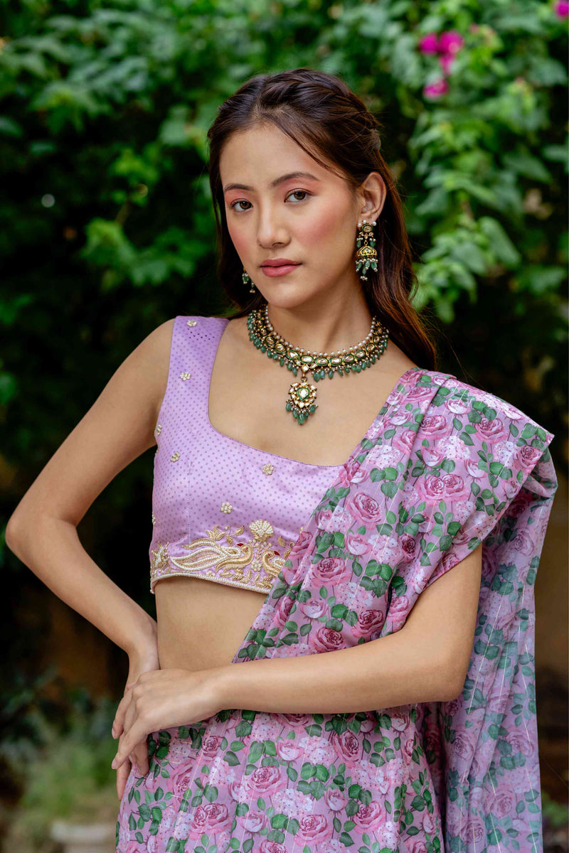 Kobi Pink Concept Saree Set – Pasha India