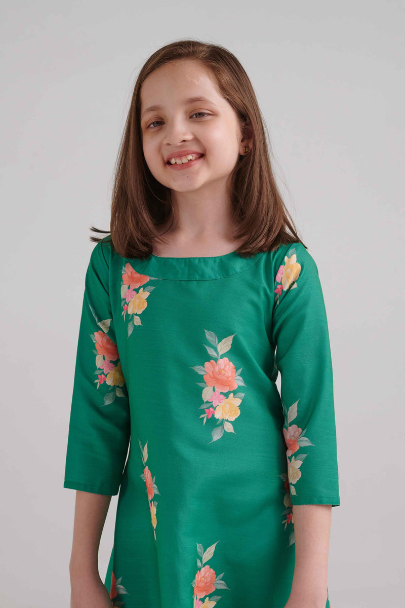 Jade Green Dhoti Jumpsuit Kids – Pasha India