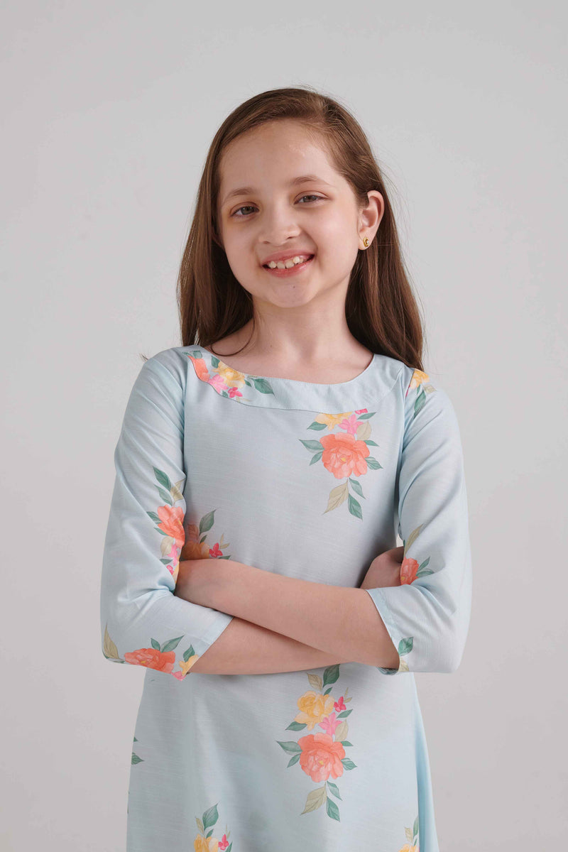 Baby Blue Dhoti Jumpsuit Kids – Pasha India