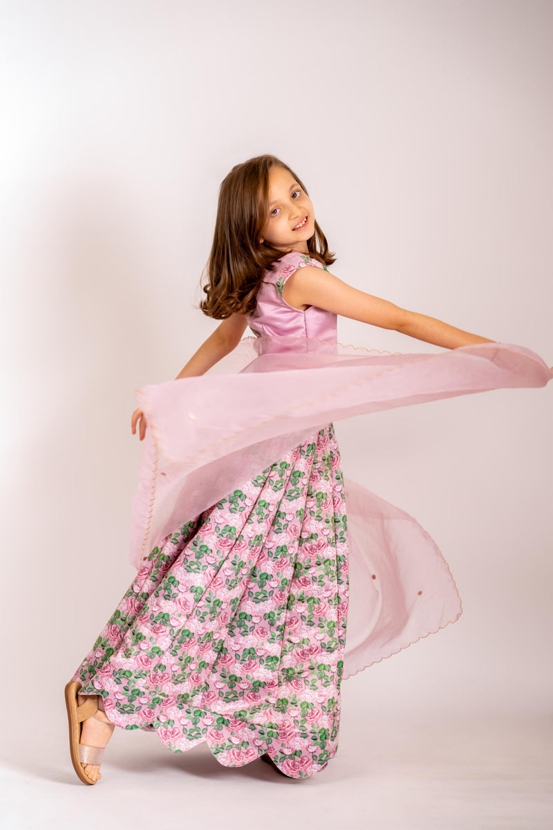 Kobi Pink Lehenga Kids – Pasha India