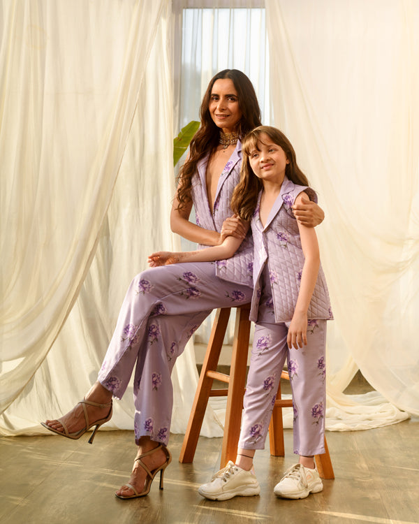 Mother Daughter Very Peri Lilac Pant Suit – Pasha India