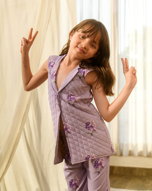 Very Peri Lilac Quilted Pant Suit Kids – Pasha India